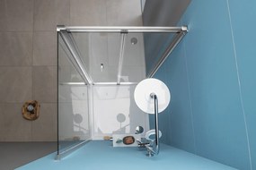 Polysan, EASY LINE obdélníková sprchová zástěna 900x700mm, skládací dveře, L/P varianta, čiré sklo, EL1990EL3115