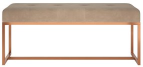 Lavice béžová 110 x 36 x 45 cm samet - Default Title