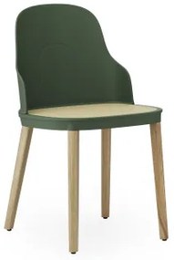 Allez Chair Molded Wicker Seat Oak zelená Normann Copenhagen