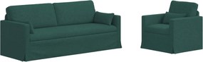 Set pohovek 2 ks Tmavě zelená textil 3407584