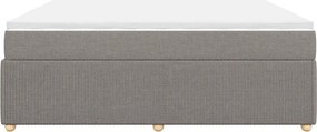 Box spring postel s matrací taupe 200x200 cm textil 3285599