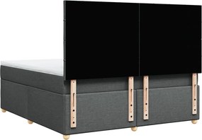 Box spring postel s matrací tmavě šedá 180x200 cm textil 3291360