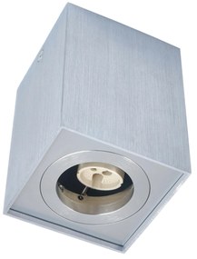 BERGE Podhledové bodové svítidlo OS201-SS nevýklopné - čtverec - stříbrná + patice GU10