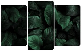 Vícedílný obraz Zelené Listy Na Makro Stupnici Nedostatek Nedostatek Plátno Canvas 90x60