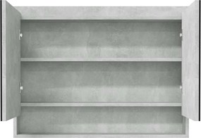 Koupelnová skříňka se zrcadlem 80x15x60 cm MDF betonově šedá 331535