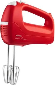 SENCOR SHM 5404RD červená / Ruční šlehač / 200W / 5 rychlostí / hnětac