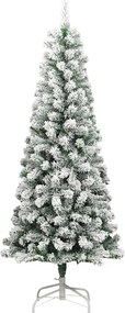 Umělý Skládací Vánoční Strom 300 LED Zelená a bílá 240 cm 3395614