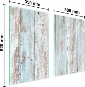 Skleněná Ochranná Deska Do Kuchyně 65x52 Dřevo