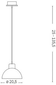 Závěsné svítidlo Ideal Lux Oil-5 SP1 cemento 129082 šedé