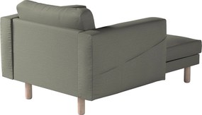 Potah na IKEA Norsborg šezlong s loketními opěrkami barva šedá látka pletený vzor