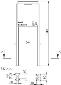 Styl-kov.cz Americká poštovní schránka - double Typ víka: Standart