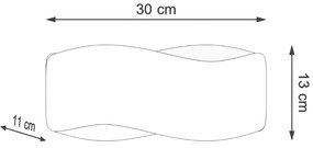 Nástěnné svítidlo Tila, 1x bílé kovové stínítko, (30 cm)