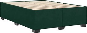 Rám postele bez matrace tmavě zelená 140 x 190 cm samet 3284634