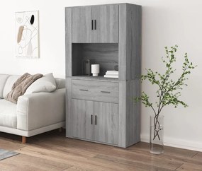 vidaXL Skříň highboard šedá sonoma kompozitní dřevo [3185373]