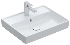 Villeroy & Boch Collaro - Umyvadlo 60x47 cm, s přepadem, otvor pro baterii, CeramicPlus, Stone White 4A3360RW