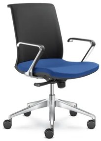 LD seating Kancelářská židle LYRA NET 204-F80-N6 BR-785-N6 pevné područky z leštěného hliníku GALERIE - Čalounění LD seating LÁTKY 1 / DINO, ERA, ONE 2021