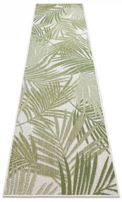 Dywany Luszczow Kusový koberec, běhoun SISAL SION palmové listy, tropický 2837 ecru / zelená Rozměr koberce: 70 x 300 cm