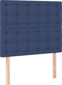 Box spring postel s matrací modrá 120x200 cm textil 3136907