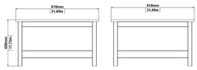 Konferenční stolek Alta - 81 x 45 x 81 cm | bílý