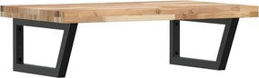 Deska pod umyvadlo nástěnná ocel a masivní akáciové dřevo 3302811
