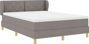 Postel s boxspringem s čelo Taupe 160 x 200 cm textil 3340287
