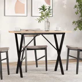 Jídelní stůl s X rámem 100 x 50 x 75,5 cm borové dřevo a ocel 3282763
