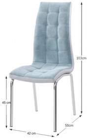 Jídelní židle Gerda new (mentolová + šedá). 772786