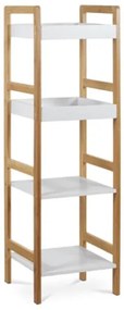 Regál Autronic 30x100 cm bílý Bambus DR-013-4