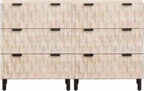 Servírovací skříň 2 ks 60 x 33 x 75 cm Masivní mangové dřevo 3310028