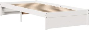 Rám postele s čelem bílý 75 x 190 cm masivní borovice 3305980