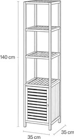 Regál Casilda Long, přírodní dřevo