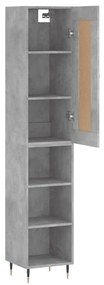 Skříň highboard betonově šedá 34,5x34x180 cm kompozitní dřevo