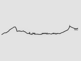 Rio de Janeiro City line - kovový obraz na zeď Velikost: 150cm