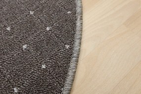 Kusový koberec Udinese hnedý kruh, 400x400 (priemer) kruh, hnedá, chodba / predsieň, Condor Carpets