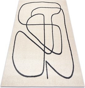 Dywany Łuszczów, Kusový koberec Fusion 8297 cream/dark grey, 80x150, bílá, kancelář