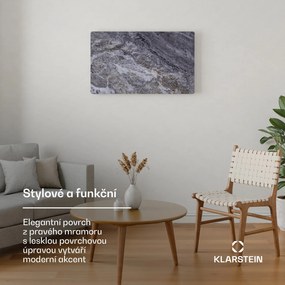 Klarstein MarmoHeat infračervený panel | 600 W | 5 - 9 m² | mramorový design | 70 cm x 100 cm