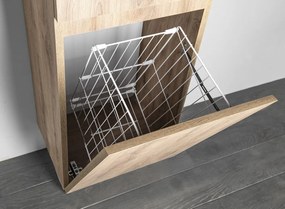 Aqualine Aqualine, ALTAIR vysoká skříňka s košem 40x184x31cm, dub emporio, AI485R
