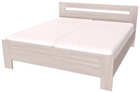 Dvoulůžková postel MONTY, 160×200 cm Dekor: Jasan šedý