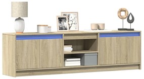 TV skříňka s LED dub sonoma 180 x 34 x 50 cm kompozitní dřevo 3307914