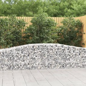 Klenuté gabionové koše 25 ks 400x50x60/80 cm pozinkované železo 3145941