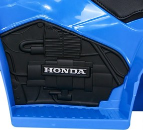 Ramiz Čtyřkolka Honda 250X TRX na baterie modrá + klakson + LED + ekokůže