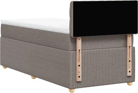 Box spring postel s matrací taupe 80x200 cm textil 3287294