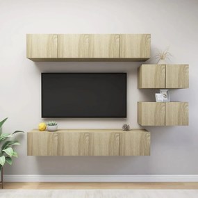 6dílný set TV skříněk dub sonoma kompozitní dřevo 3079041