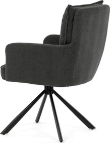 Jídelní židle HC-X1128 GREY2, manšestrová látka, šedá (60 x 67) cm