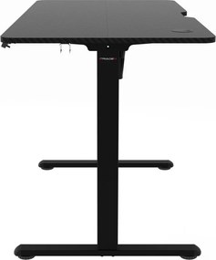 Elektricky výškově nastavitelný stůl ELEVIS — 120x60 cm, kov, melamin, černá