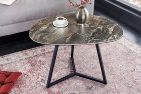 Keramický konferenční stolek Paquita 70 cm taupe mramor