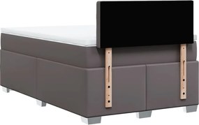 Box spring postel s matrací šedá 120x200 cm umělá kůže 3286118