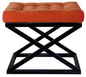 Atelier del Sofa Taburet Capraz - Black, Orange, Černá, Oranžová