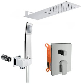 Mereo Mereo, Sprchová sada s podomítkovou baterií - 3-cestná - hranatý kryt, CB60157C2N