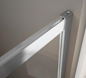 Bruckner Bruckner, BORG čtvrtkruhová sprchová zástěna 900x900x1950 mm, R550, čiré sklo, 751.090.1